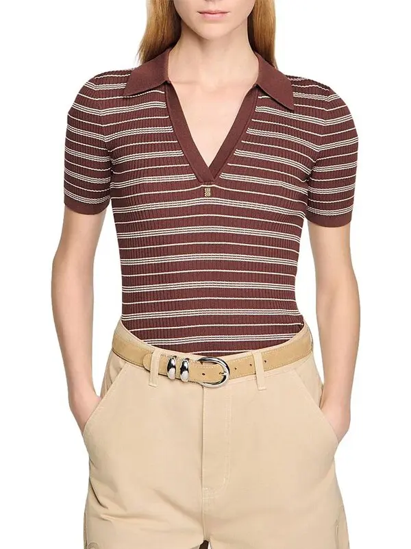Sandro Knit Sweater - Brown