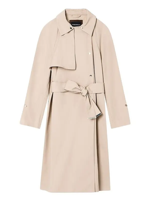 Emporio Armani Solid Trench Coat - Solid Medium