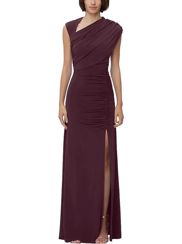Herve Leger High Slit Asymmetrical Gown - Pinot