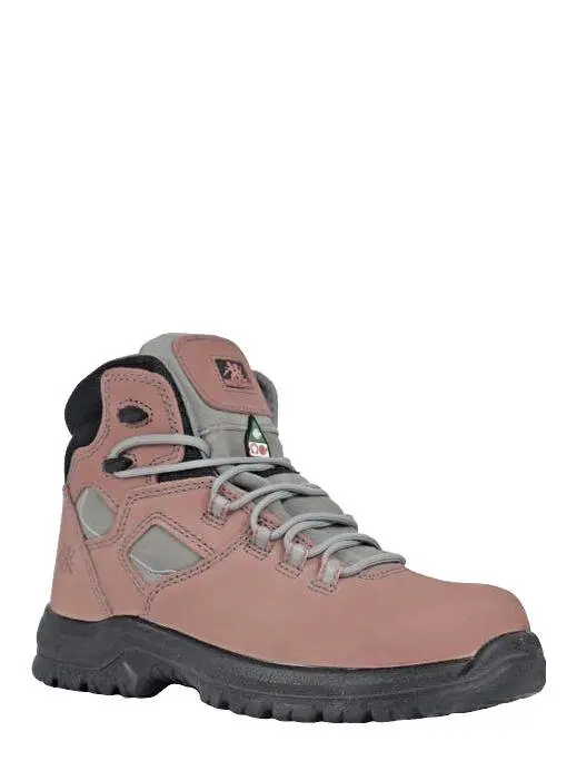 MOXIE TRADES 6-inch Composite Toe Work Boot - Pink And Grey
