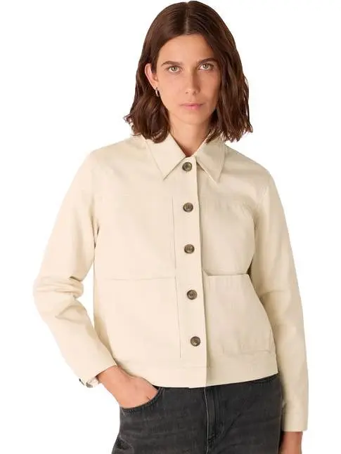 Whistles Mia Pocket Detail Jacket - Neutral