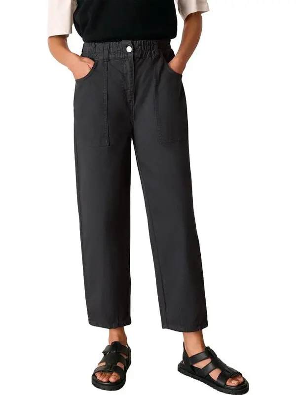 Whistles Relaxed Fit Tessa Trousers - Black