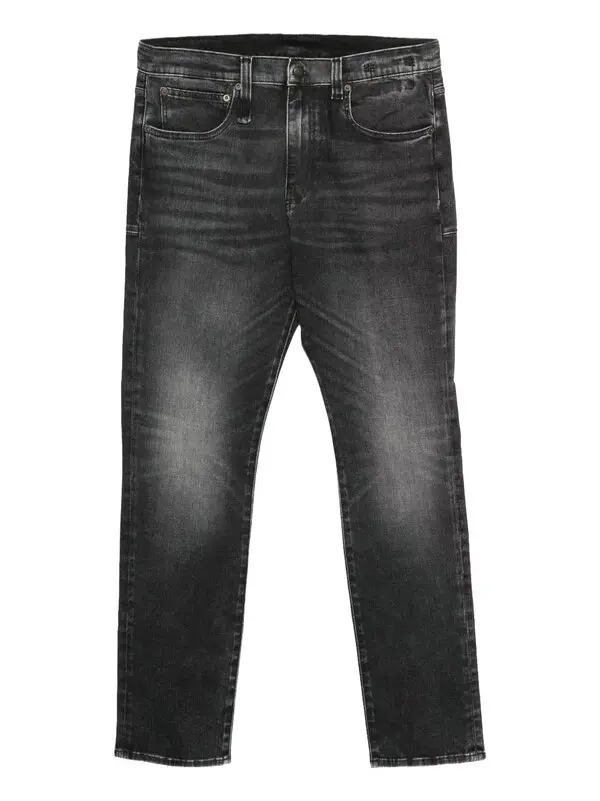 R13 Five-pocket Straight Jeans - Black