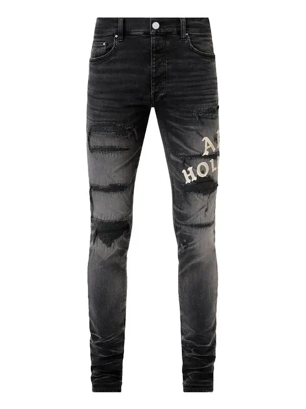 Amiri Hollywood Thrasher Skinny Jeans - Honey Comb Indigo