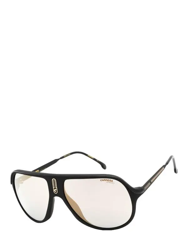 Carrera Eyewear Safari Aviator Frame Sunglasses - Matte Black/grey Gold Mirrored (safari65/n