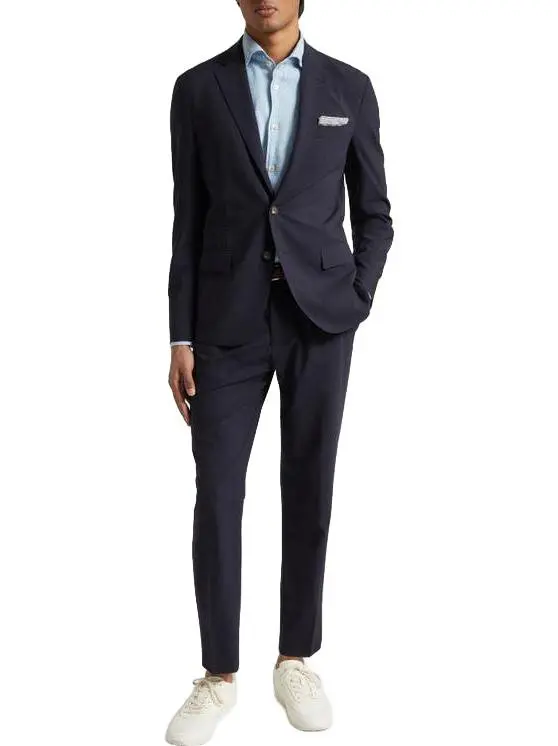 Eleventy Wool Stretch Gabardine Suit - 11n New Blue