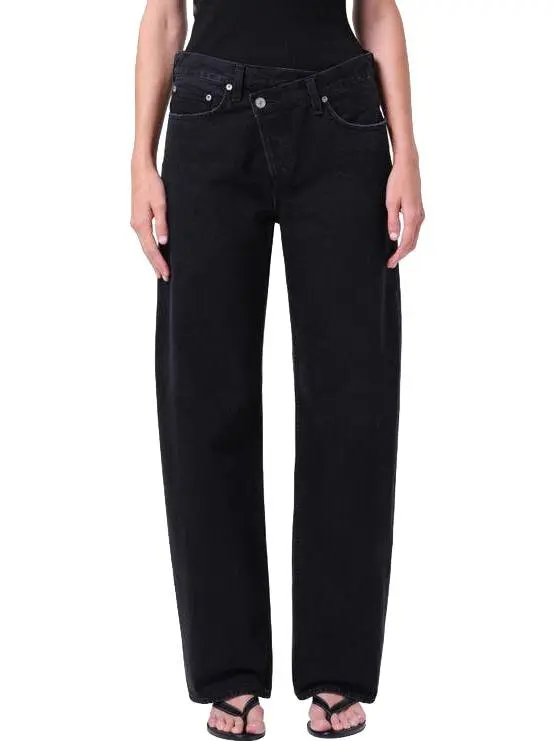 AGOLDE Arc Criss Cross Relaxed Jeans - Phase Dark Black