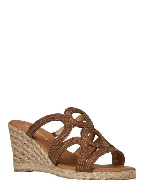 Andre Assous Neena Espadrille Wedge Sandal - Cognac