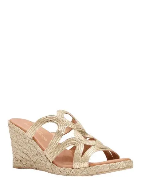 Andre Assous Neena Espadrille Wedge Sandal - Platino
