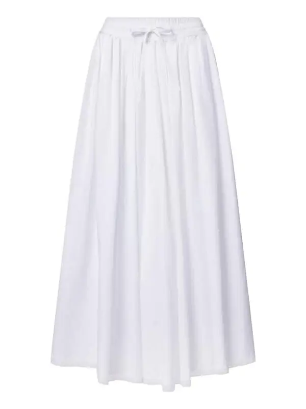 Dolce & Gabbana Cotton Poplin Midi Skirt - White