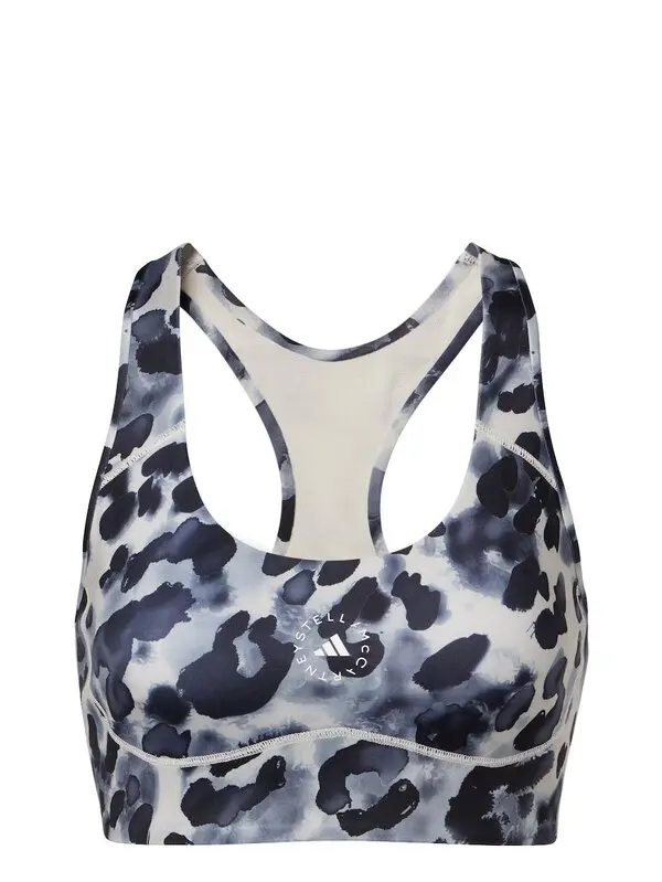 Adidas By Stella McCartney Printed Sports Bra - Grey