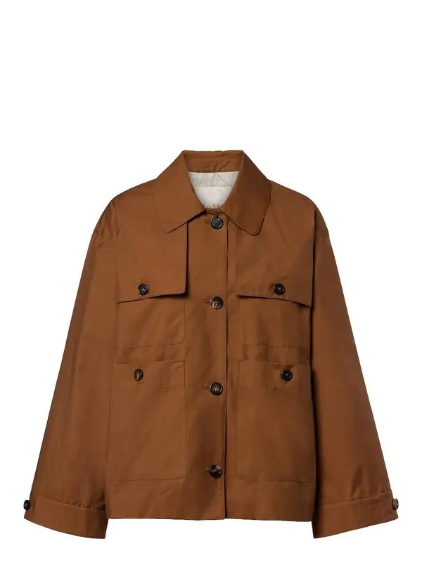 Max Mara The Cube Bouquet Twill Jacket - Brown
