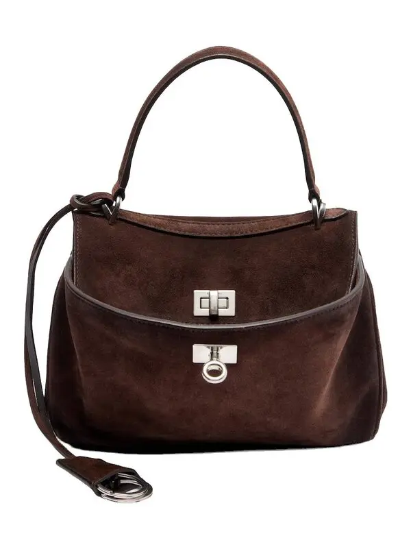 Balenciaga Rodeo Mini Suede Top-handle Bag - Brown