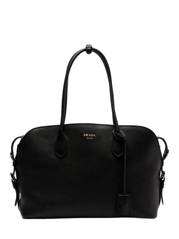 Prada Leather Tote Bag - Black
