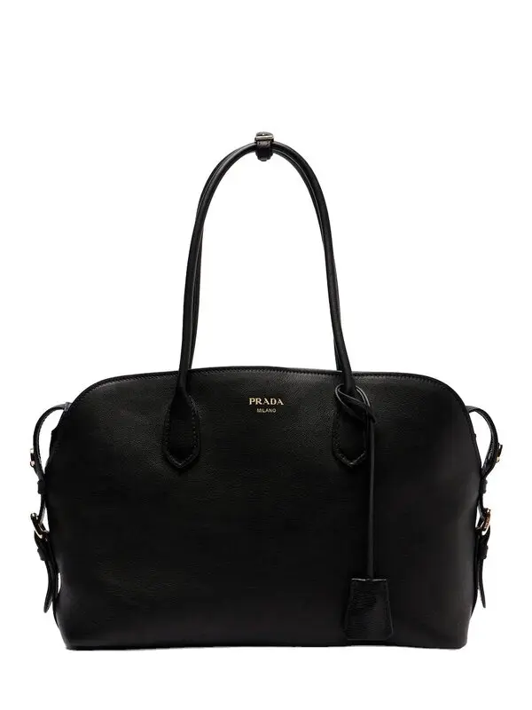 Prada Leather Tote Bag - Black