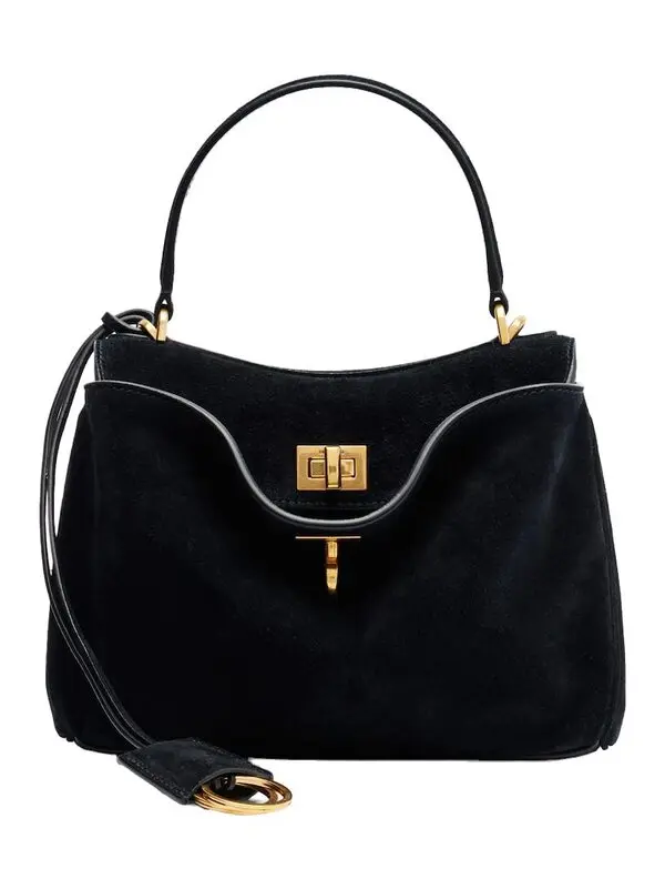 Balenciaga Rodeo Mini Suede Top-handle Bag - Black