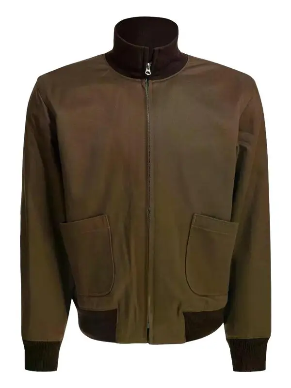 BUZZ RICKSON'S Patch-pocket Bomber Jacket - Brown