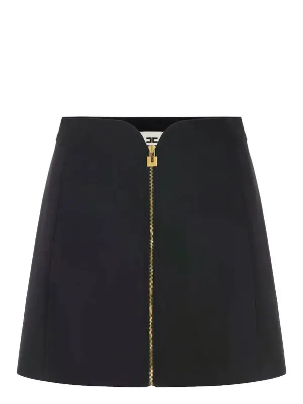 Elisabetta Franchi Mini A-line Skirt - Black