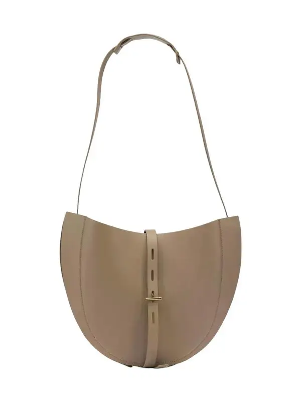 MINOBOSSI Half-circle Leather Shoulder Bag - Brown