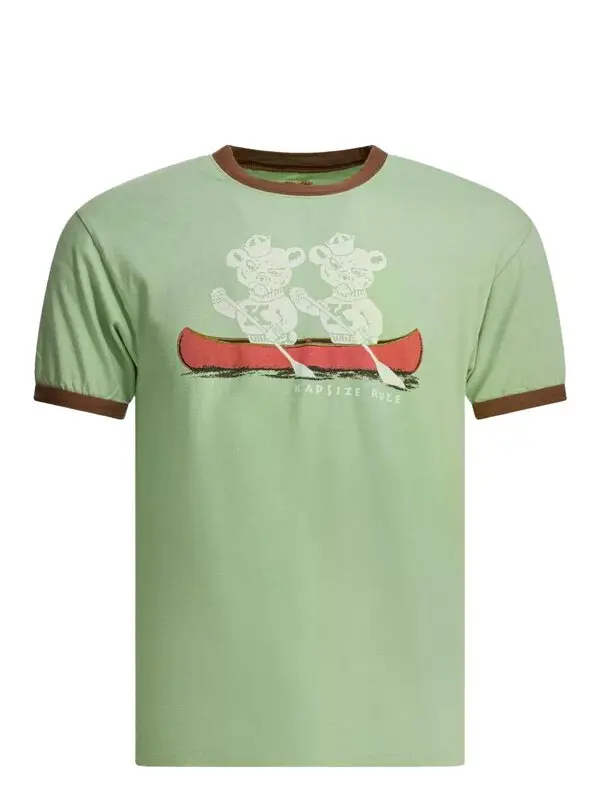 Kapital Print Ringer T-shirt - Green