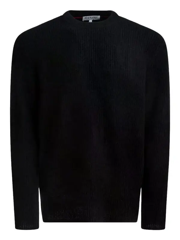 ALEX MILL Ribbed Crew Neck Sweater - Black