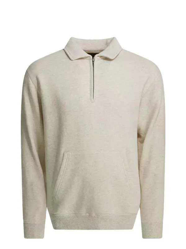 BEAMS Half-zip Pocket Sweatshirt - Neutrals
