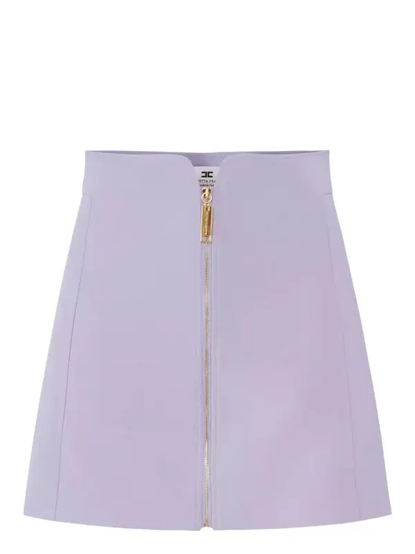 Elisabetta Franchi Zip-front Mini Skirt - Purple