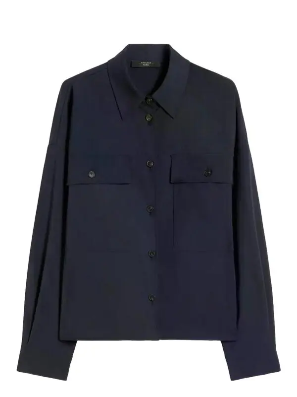 Max Mara Buttoned Pocket Overshirt - Blue