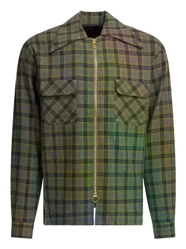 Kapital Checked Overshirt - Grey