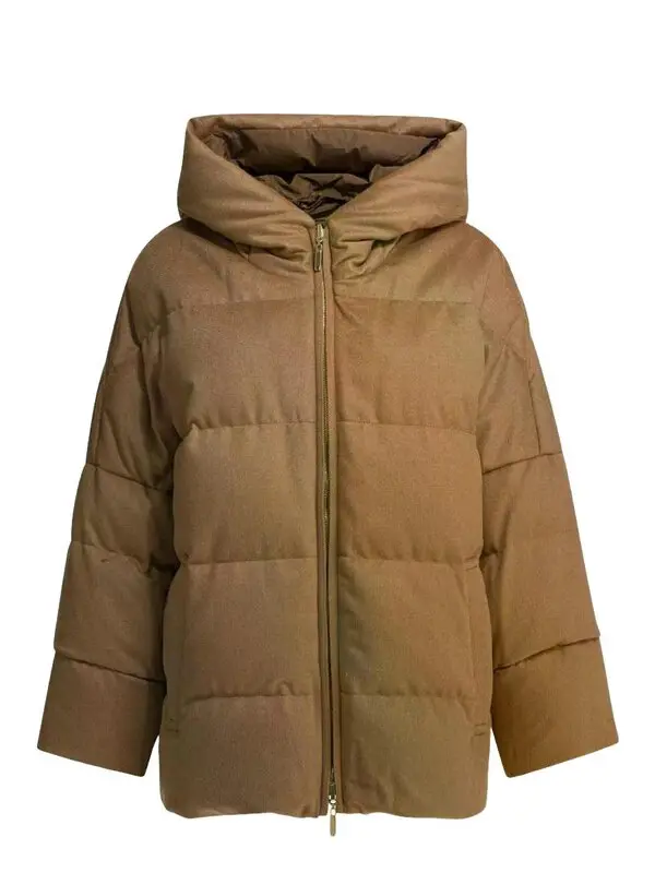 Max Mara Hooded Puffer Coat - Brown