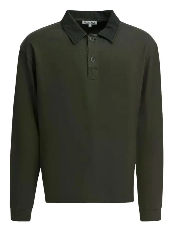 ALEX MILL Buttoned Polo Shirt - Green