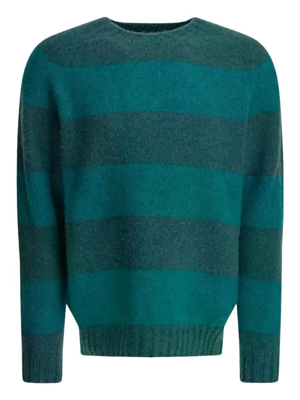 BEAMS Striped Knitwear - Green