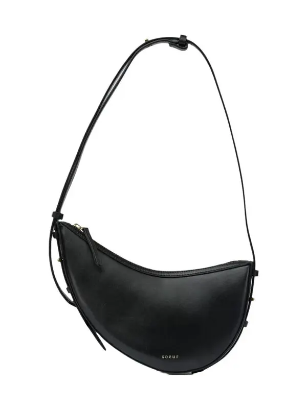 Soeur Mini Wino Curved Shoulder Bag - Black