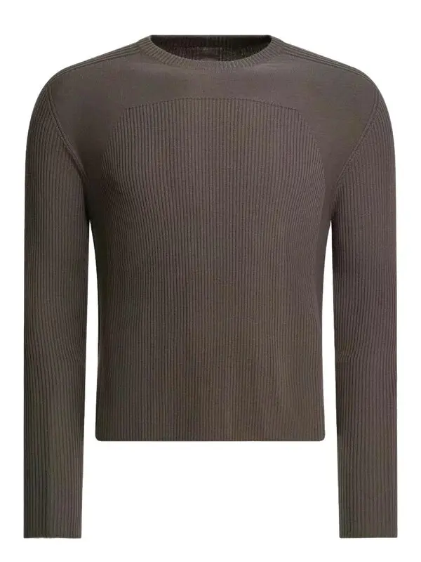 Rick Owens Ribbed Panelled Sweater - Brown