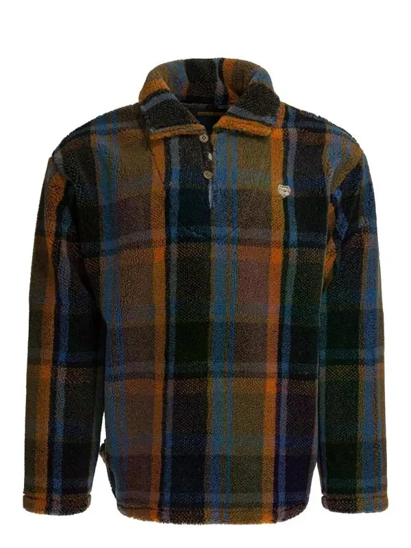 HUMAN MADE Plaid Buttoned Sweater - Brown