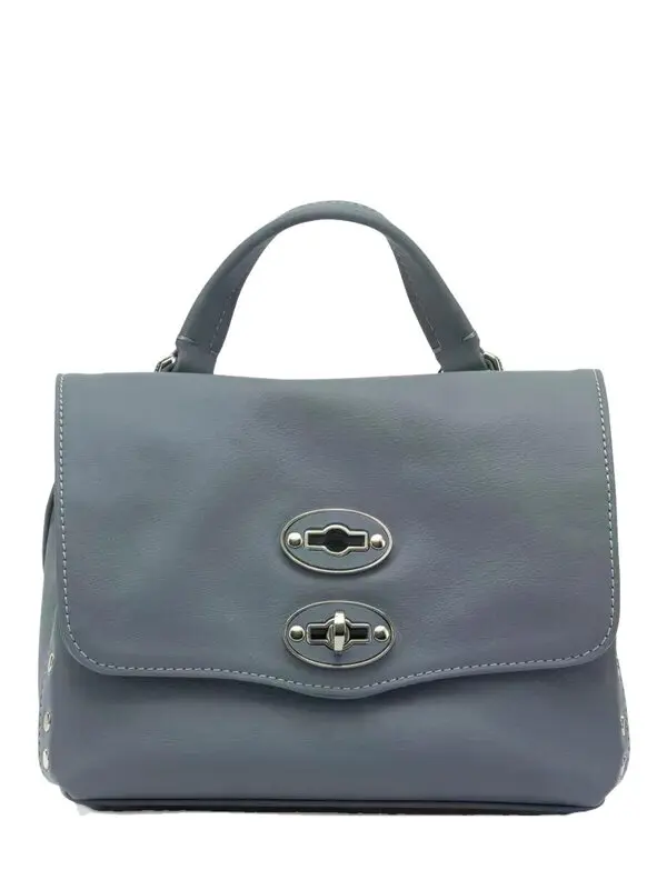 ZANELLATO Studded-lock Leather Baby Postina Tote Bag - Blue