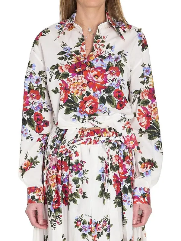 Dolce & Gabbana Floral Print Shirt - White