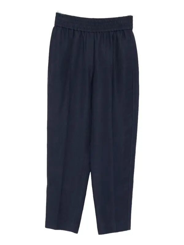 Brunello Cucinelli Linen Blend Trousers - Blue