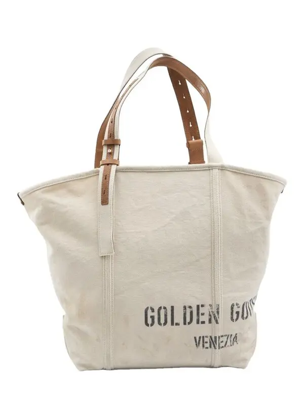 GOLDEN GOOSE 24.7 Canvas Tote Bag - Beige