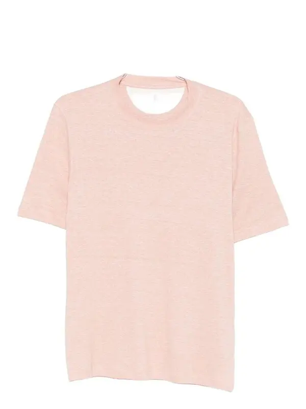 Brunello Cucinelli Linen Blend T-shirt - Pink