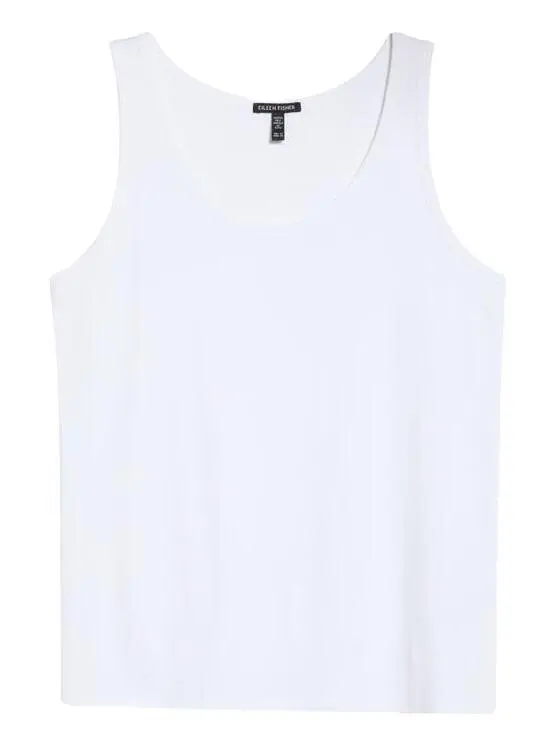 Eileen Fisher Organic Cotton Tank - White
