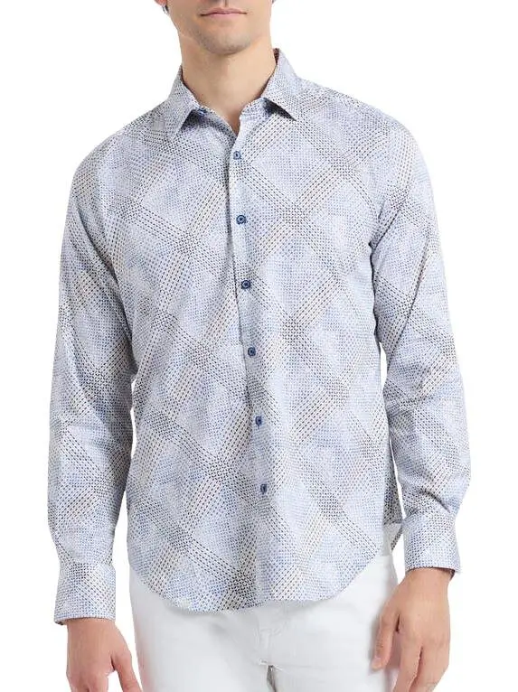 Robert Graham Shillibeer Stretch Cotton Button-up Shirt - Blue Multi
