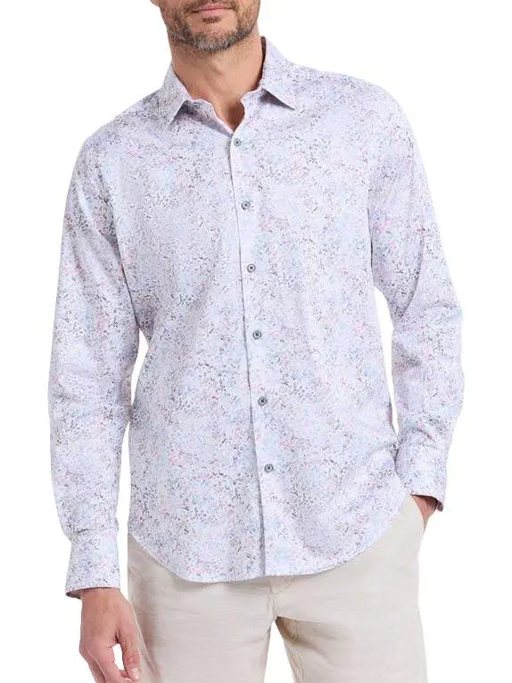 Robert Graham Liverpool Stretch Cotton Button-up Shirt - Purple Multi
