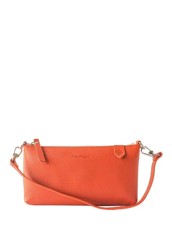 TIN MARIN Elia Convertible Leather Bag/clutch - Orange