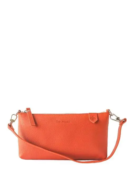 TIN MARIN Elia Convertible Leather Bag/clutch - Orange