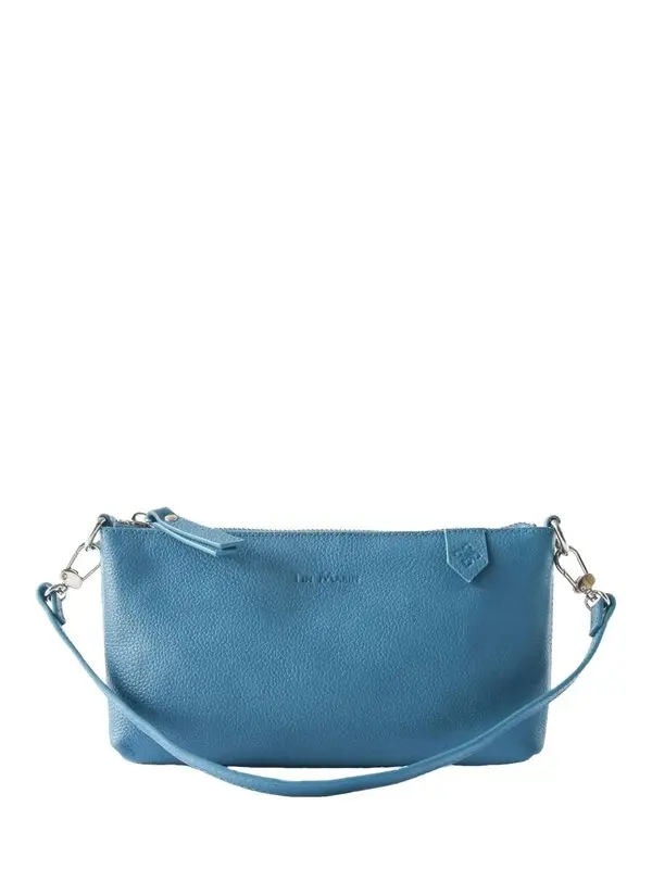 TIN MARIN Elia Convertible Leather Bag/clutch - Stone Blue