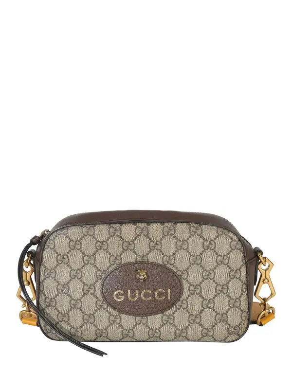 Gucci Ebony Gg Supreme Canvas Neo Vintage Messenger Bag - Beige