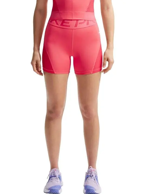 Nike Dri-fit High-waisted Bike Shorts - Sea Coral/lt Fusion Red