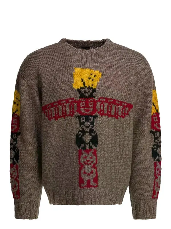 Kapital Intarsia Knit Sweater - Brown
