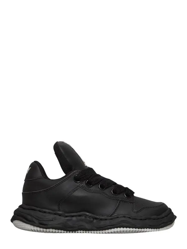Mihara Yasuhiro Wayne Low Leather Sneakers - Black